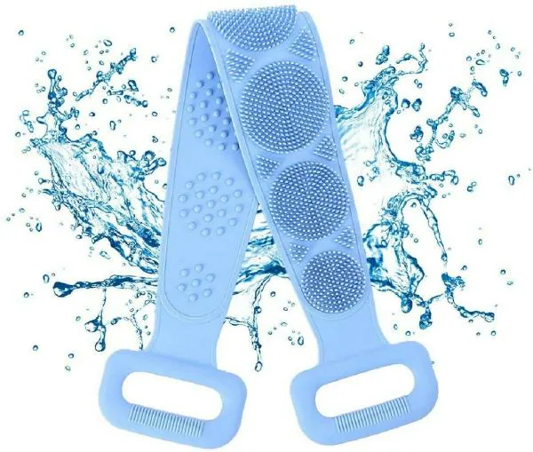 RBGIIT Silicon Bath Body Massager Scrubber Douuble Side Belt Bathroom ...