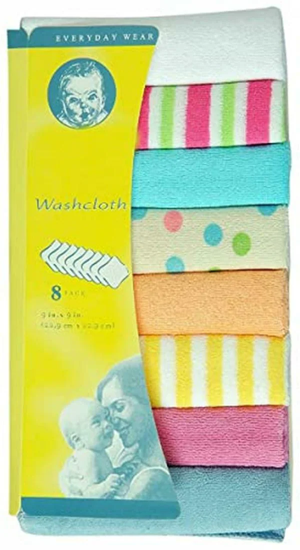 DESIGNESTYMulticolor Washable and Soft Baby Napkin for New Born 22.9 x ...