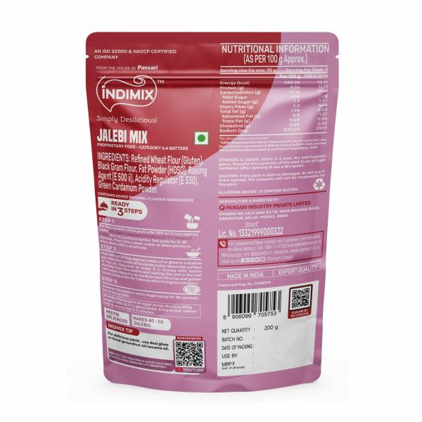 INDIMIX Instant Jalebi Mix Pure Veg - 800g - JioMart