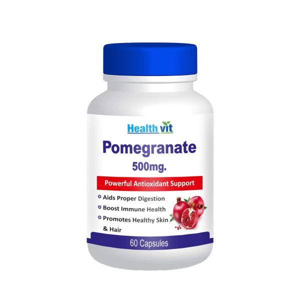 Healthvit Pomegranate 500MG Supplement 60 Capsules - JioMart