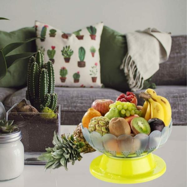 VDNSI Plastic Revolving Fruit Basket for Dining Table Serving Vegetable ...