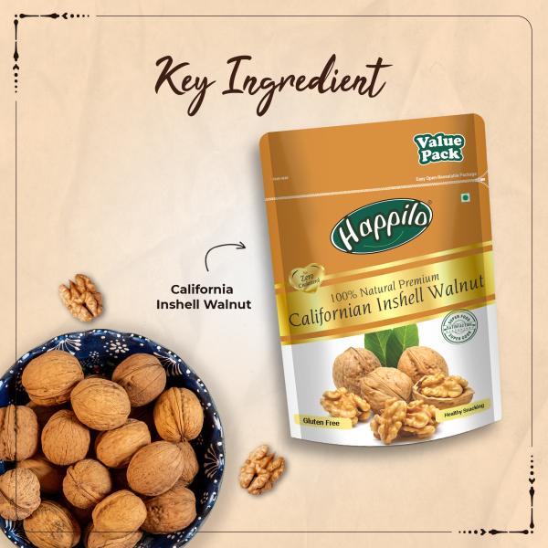 Happilo Premium Natural Californian Inshell Walnut Kernels 1000 g - JioMart