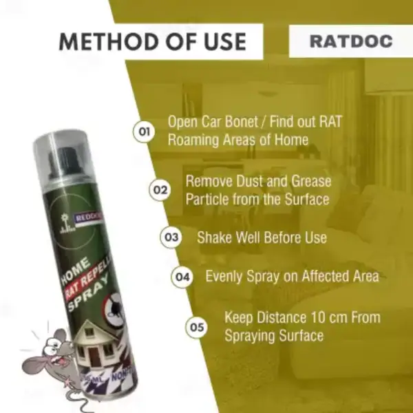 Reddoc Rat Repellent Spray for Home Highly Effective Lasts to Spray ...