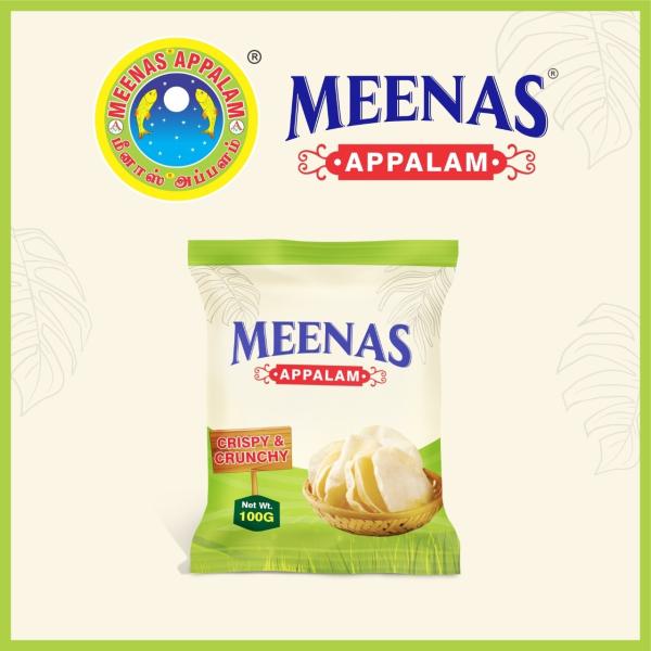 Meenas Appalam Papad -100 Gm No. 5 (3.5" Round) Pack of 5 - JioMart