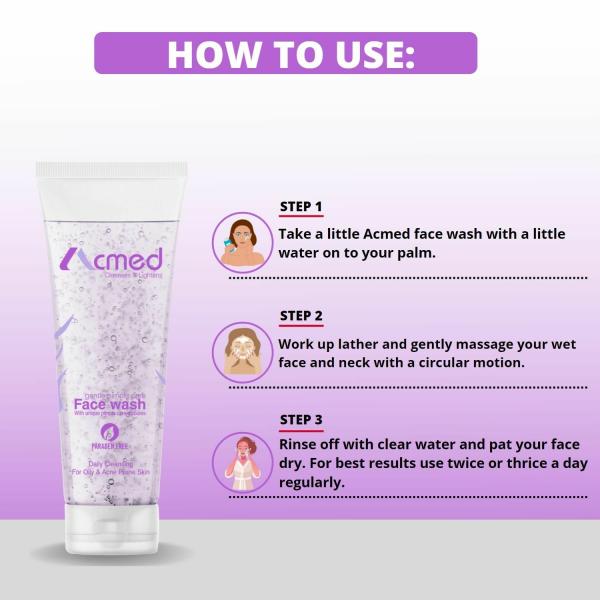 Acmed Pimple Care Face Wash (200gm) - JioMart