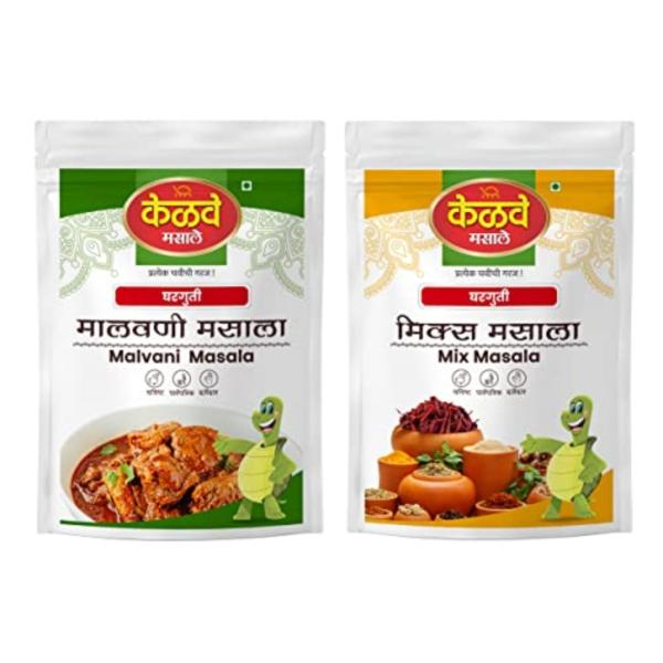 KELVE MASALE Mix and Malvani Masala Powder No Artificial Flavour and ...