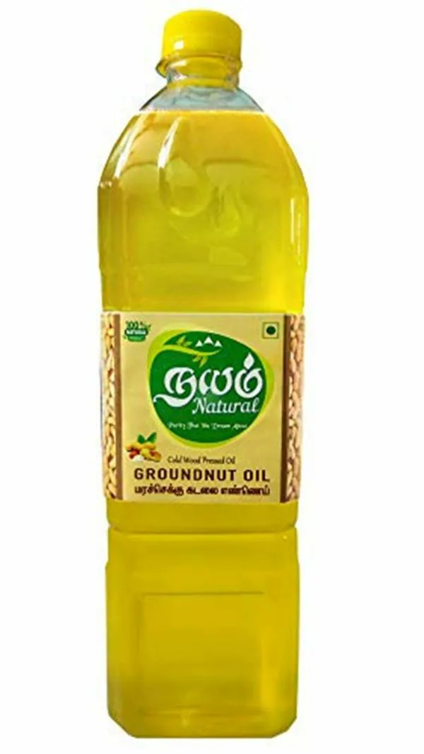 Nayam Natural 1L Cold wood pressed marachekku/Ghani groundnut/peanut ...