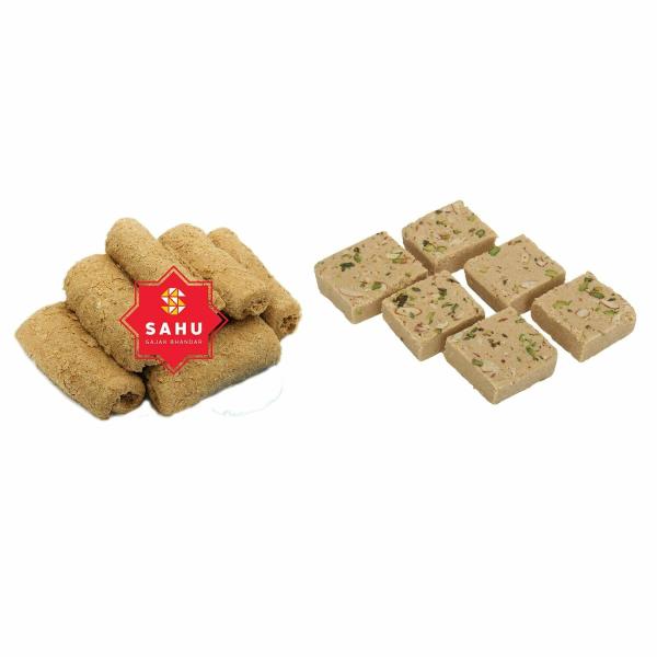 SAHU GAJAK BHANDAR GajJak Roll and Gazak Barfi Combo 700 Gm (1 Pack ...