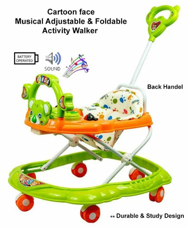 Awesome Play Kids Round Ultra Soft Seat Musical Walker with Adjustable ...