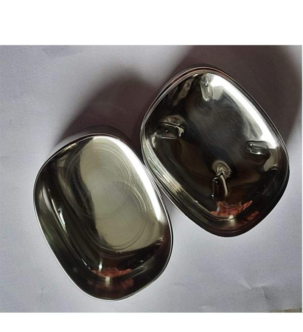 Pmw - Steel Soap Box - Metal Soap Tin - Oval Shape - 2 Metal Soap Boxes ...