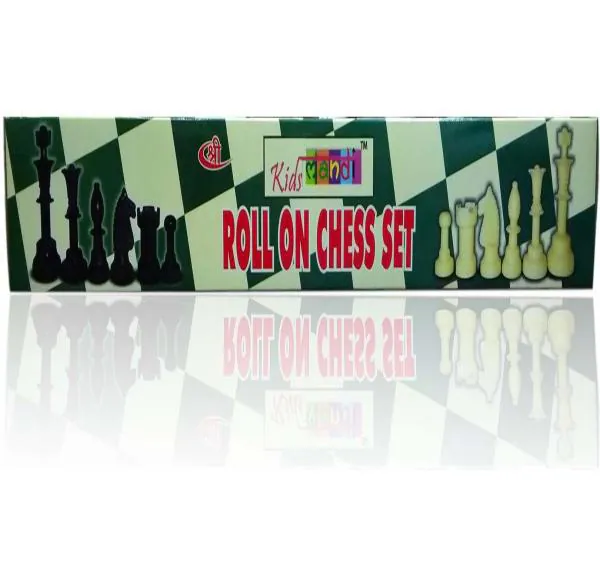 DALANI Chess Set with Plastic Filled Chessmen and Black and White ...