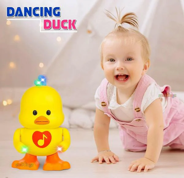 Sanjary Multicolor Plastic Musical Duck Toy Walking Duck Moving Head ...