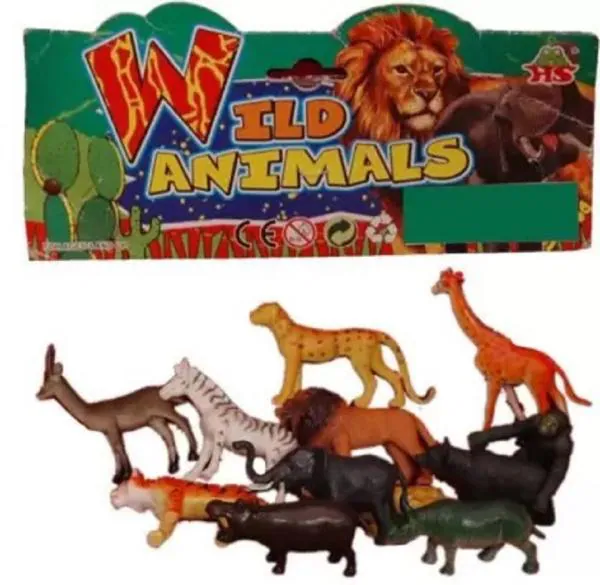 JGG JAIN GIFT GALLERY Amazia 12 Pcs Wild Animals Set (Medium Size) for ...