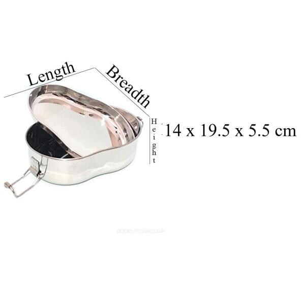 JVL Silver Stainless Steel Medium Size Guitar Single Layer Tiffin Box ...