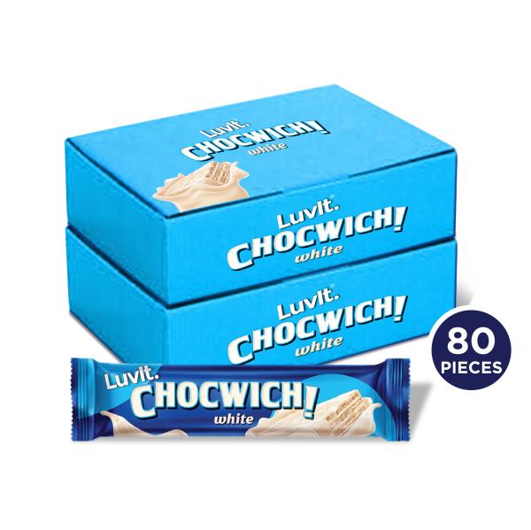 LuvIt Chocwich White Crunchy Wafers with Layers of Rich White Chocolate ...