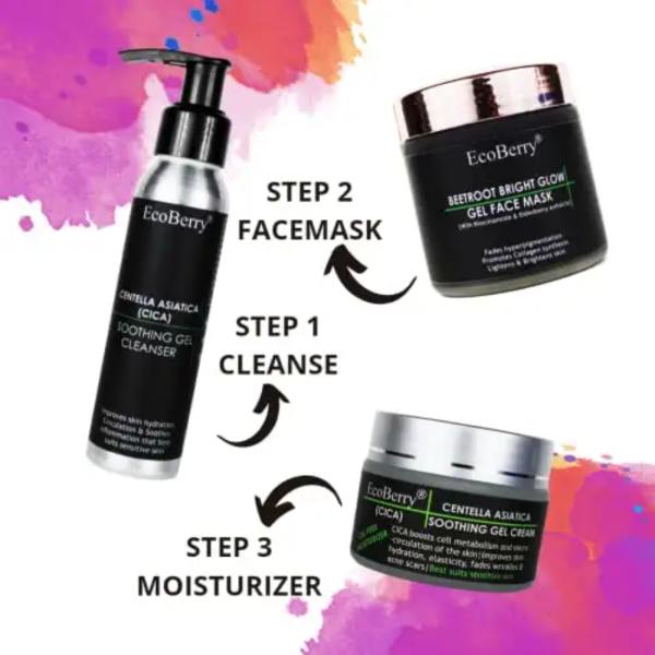 EcoBerry Beetroot Bright Glow Gel Face Mask Brightening & Glowing Skin ...