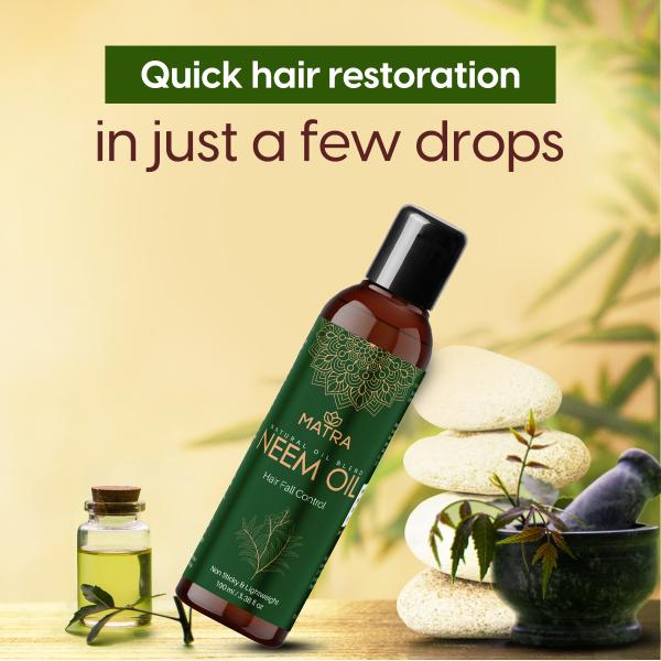 Matra Ayurvedic Neem Hair Oil for Hair Fall & Dandruff Control - JioMart