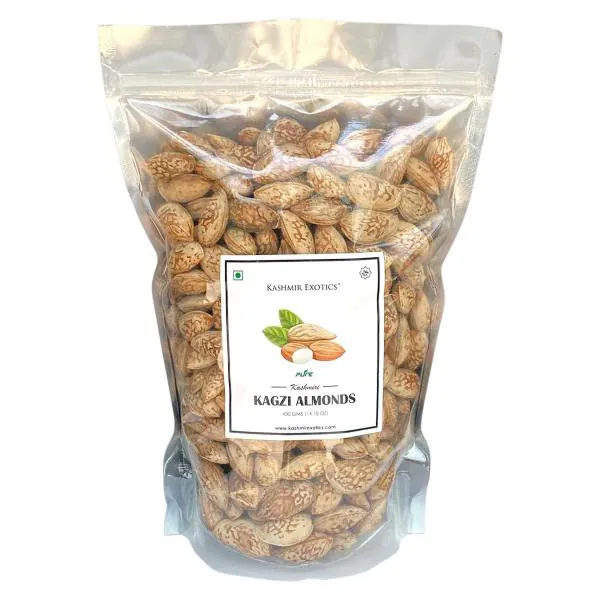 Kashmir Exotics Kashmiri Kagzi Mamra Almonds With Shell 400 G - JioMart