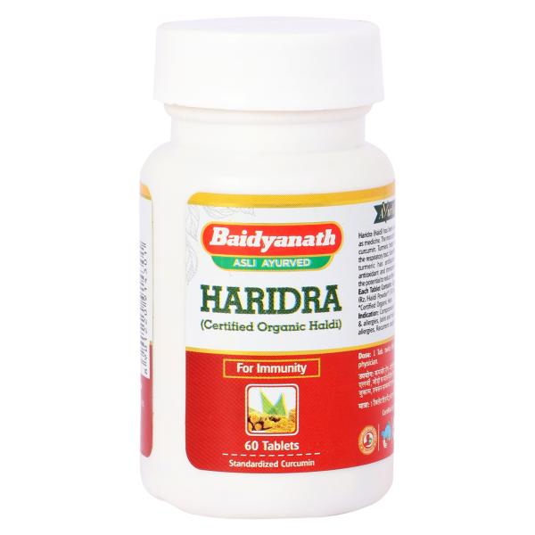 Baidyanath Jhansi Haridra Tab Certified Organic Haldi 60Tabs /Helps to ...