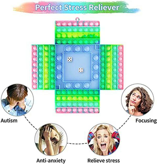 Kiditos Multicolor Silicone Push Bubble Pop It Fidget Toy - JioMart