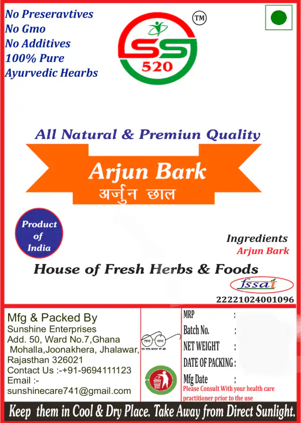 SS520 Arjun Chal 900g. Terminalia Arjuna Bark Arjuna Chettu Beradu ...