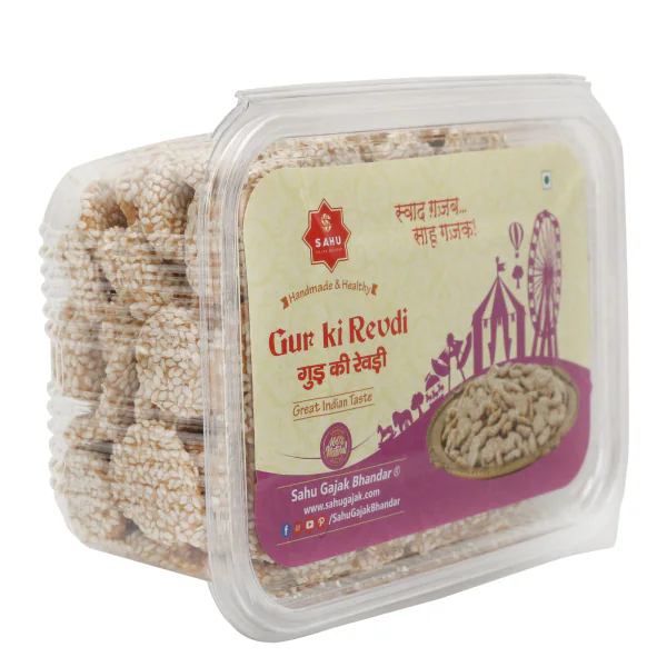 SAHU GAJAK BHANDAR Gur ki Rewari 750g | Gud Revdi | Rewdi | Til Sweets ...