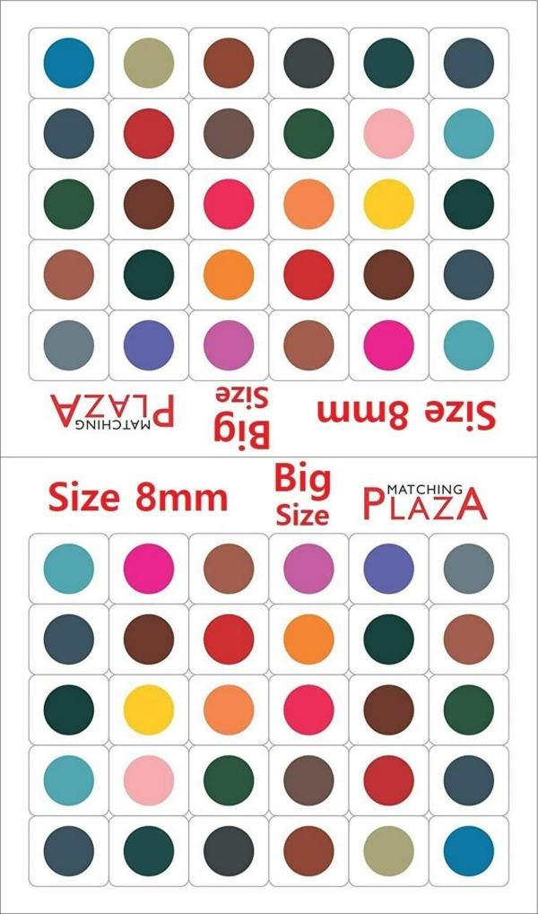 VAMA Plain Multicolor Round Big Bindis Sticker (Size 8mm,Pack of 180 ...