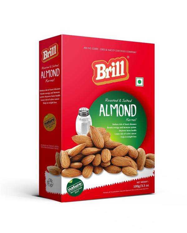 Brill Roasted & Salted California (Badam) Almonds 100 g - JioMart