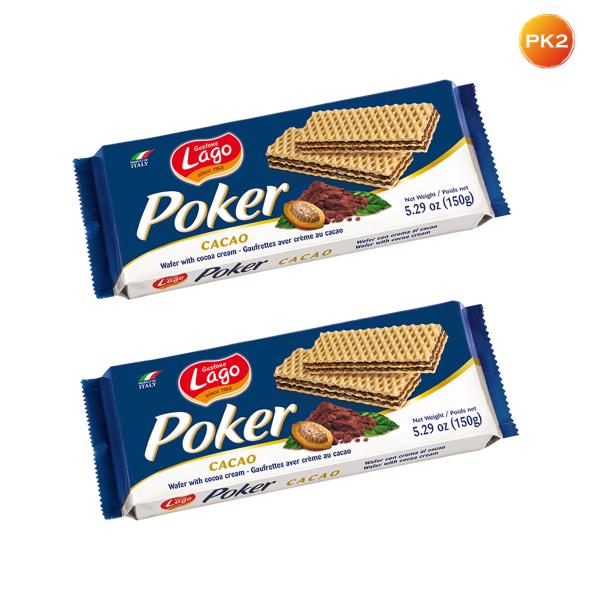 Lago Poker Wafers Cocoa 300g (Pack of 2) - JioMart