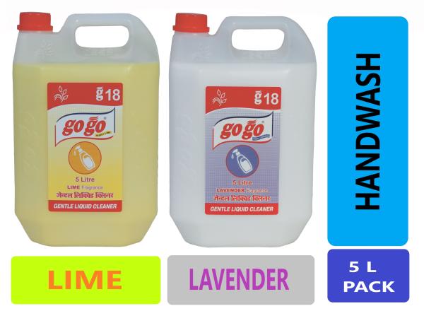 GOGO Gentle Liquid Soap 5 Liter ( Pack of 2) Lime and Lavender - JioMart