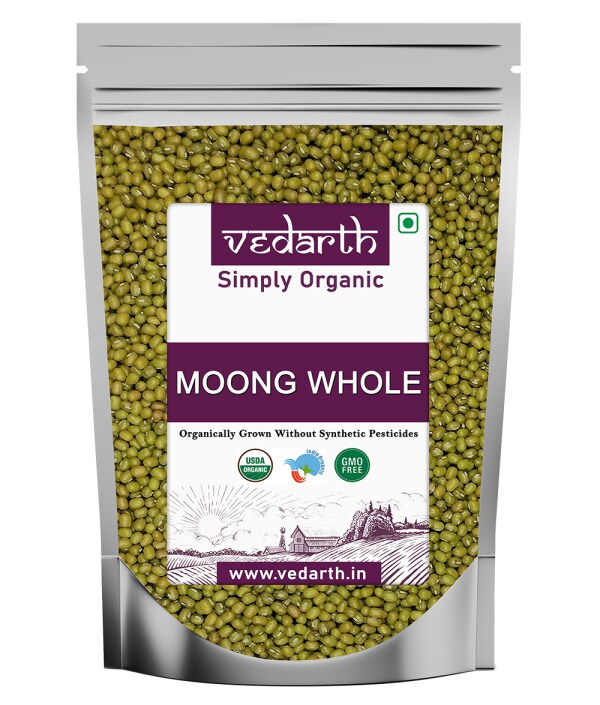 Vedarth Organic White Moong Dal (Whole) (500 g) - JioMart