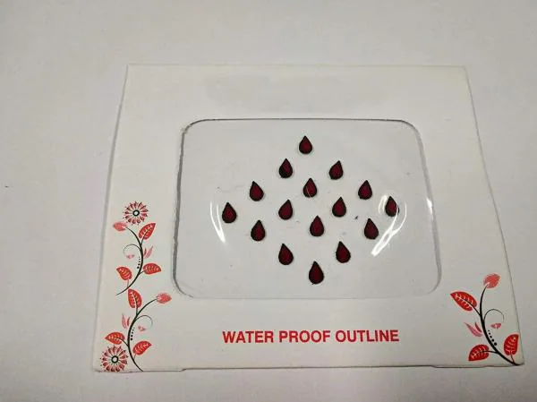 Vama Fashions Tear Drop Small Velvet Tilak Bindi For Women Maroon ...