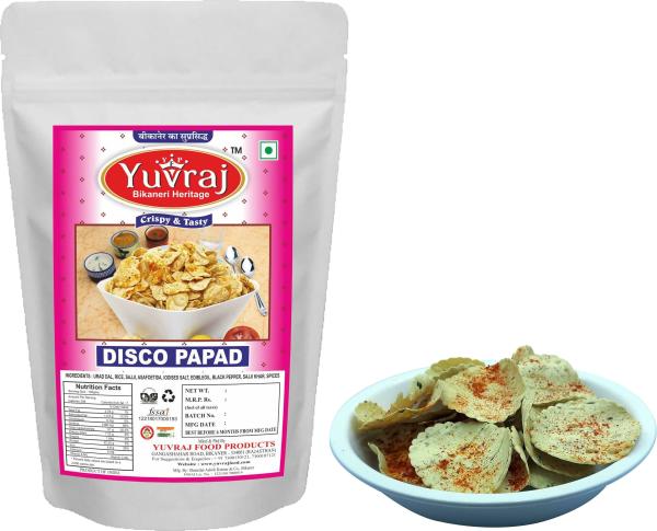Yuvraj Disco Papad Mini 3 inch Baby Size Papad 1 kg pack Coin size ...