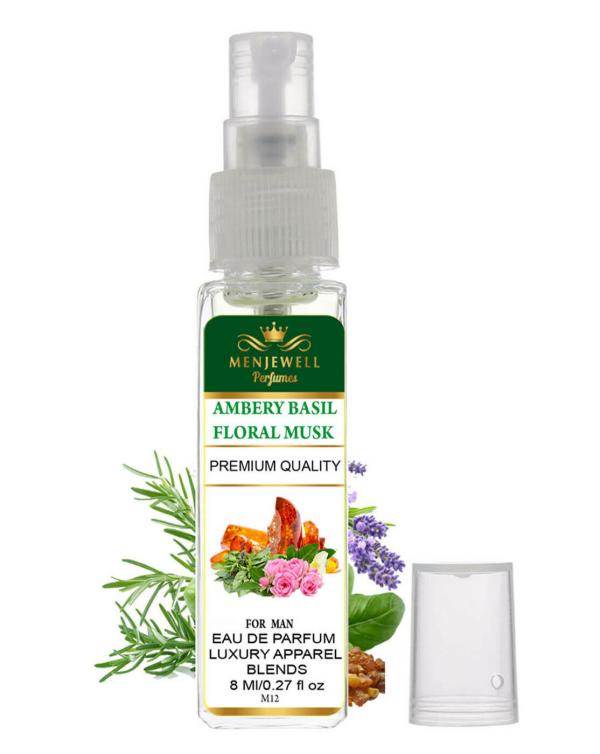 Menjewell Pack Of 3 Ambery Basil Floral Musk Eau de Parfum - 24 ml (For ...