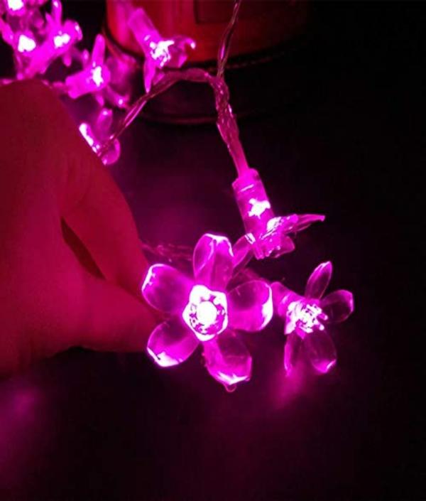 X4Cart Pink 16 LED 4 Meter Blossom Flower Fairy String Lights - JioMart