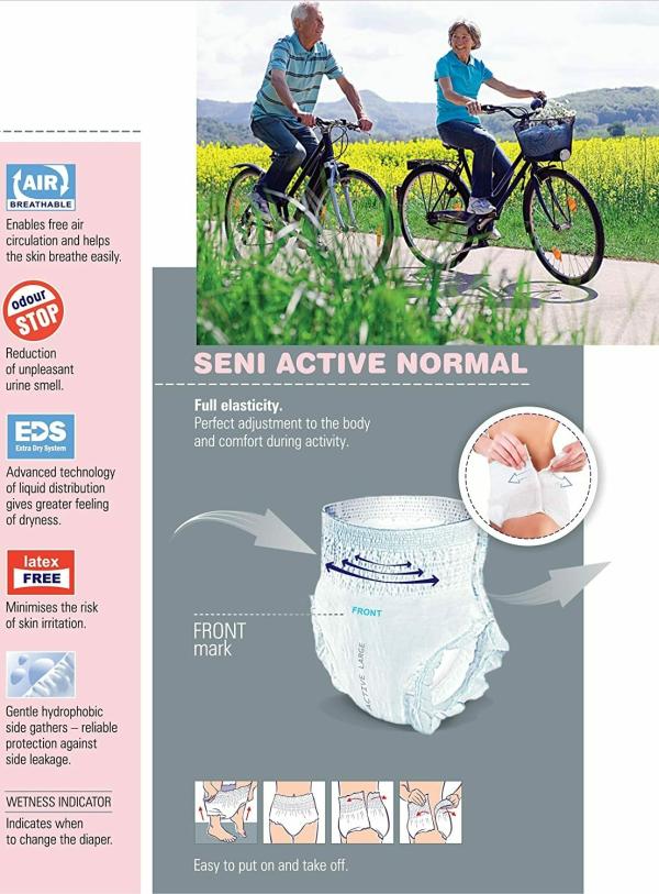 Seni Active Normal Adult Pull Ups 10 Pcs (S) - JioMart