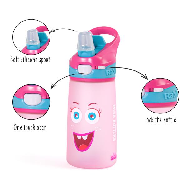 Rabitat Snap Lock Sipper Bottle (410ml, Miss Butters) - JioMart