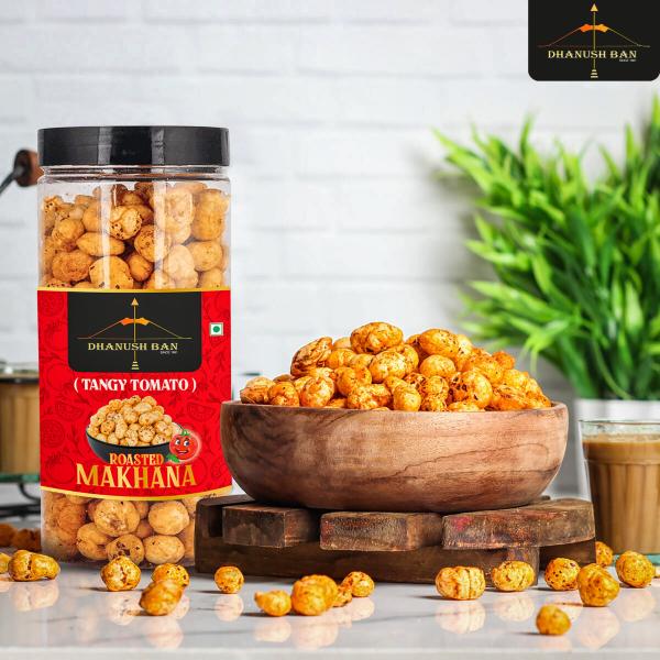 Dhanush Baan Roasted Tangy Tomato Flavored Makhana Fox Nut 200 g Crispy ...
