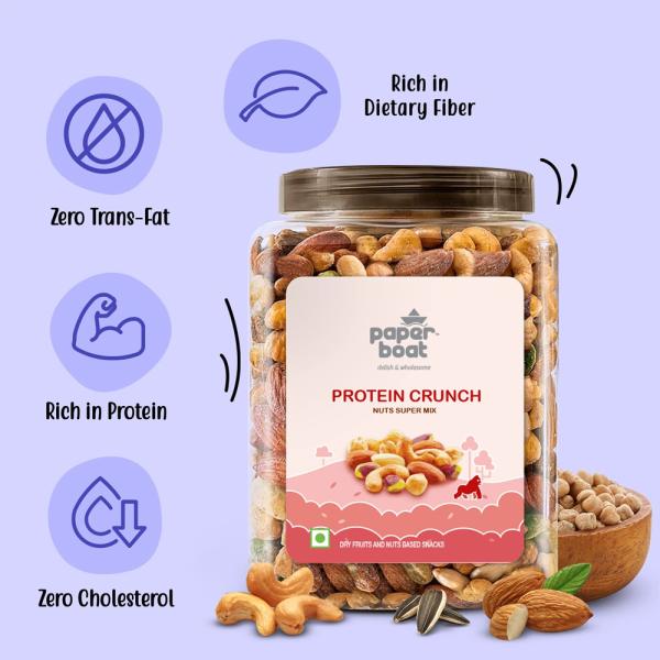 Paper Boat Protein Crunch, Premium Nuts SuperMix, Healthy Mixed Nuts ...