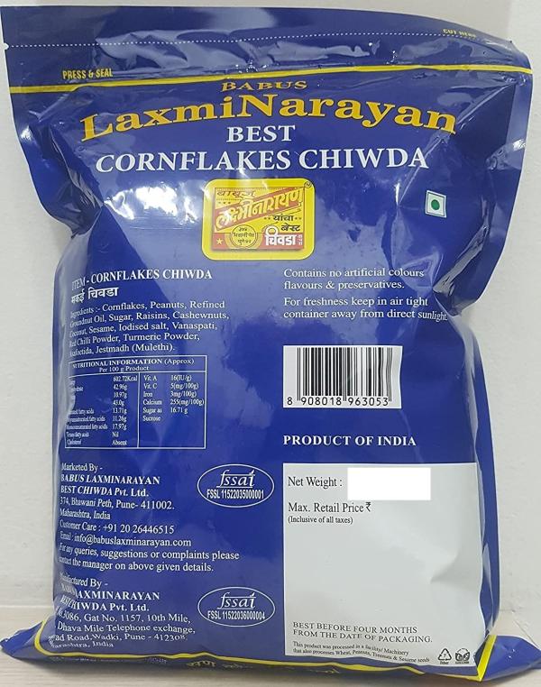 BABUS Laxminarayan Cornflakes Chiwda 0.75kg ( 250g * pack of 3 ) - JioMart