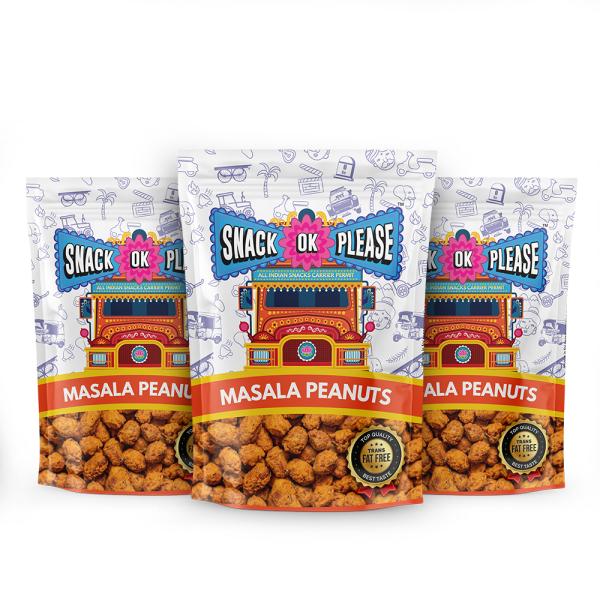 Snack Ok Please - Masala Peanuts - Spicy & Crunchy Peanuts - Authentic ...
