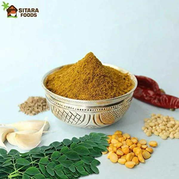 SITARA FOODS Leaves Powder Munagaku Karam Podi Drumstick Moringa 250 gm ...