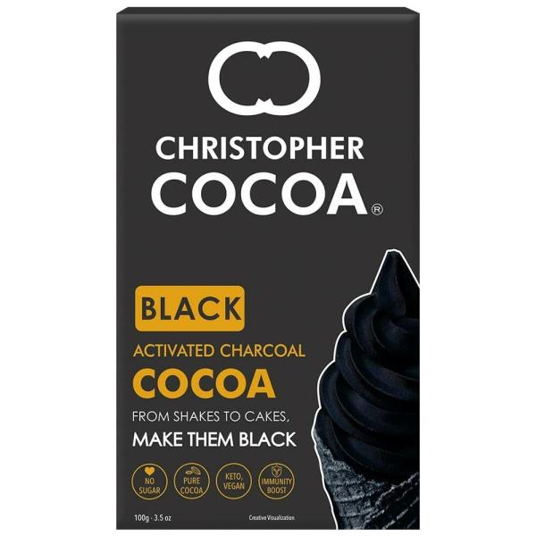 Christopher Cocoa, Activated Charcoal Dark Cocoa Powder, Black ...
