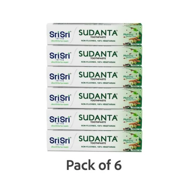 Sri Sri Tattva Sudanta Toothpaste - Non - Fluoride - 100% Vegetarian ...