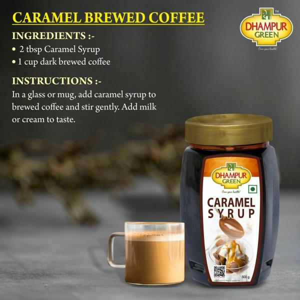 Dhampur Green Caramel Syrup 500g, Baking and topping Syrup for desserts ...
