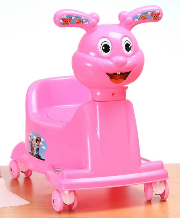 Goyal's Rabbit Style Baby Potty Seat Cum Rider with Wheel and Removable ...