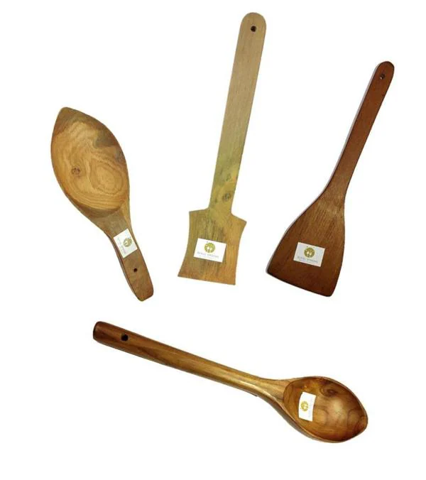 Arman Spoons Brown Teak Wood Rice Spoon With Long Nirlab Knife Shape ...