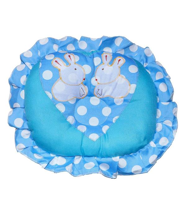 Fancy Walas Blue Takiya Cotton Fabric Cartoon Face Children U Shape ...