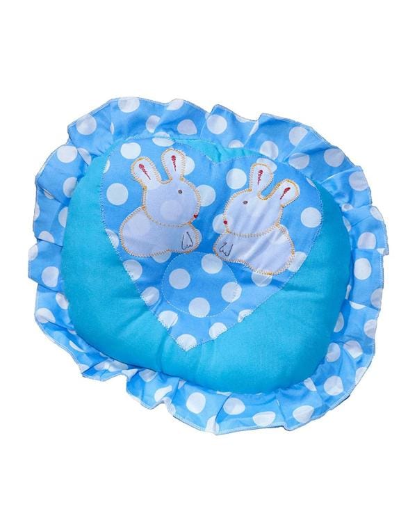 Fancy Walas Blue Takiya Cotton Fabric Cartoon Face Children U Shape ...