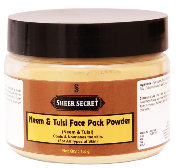 SHEER SECRET Neem & Tulsi Face Pack Powder 150g - JioMart